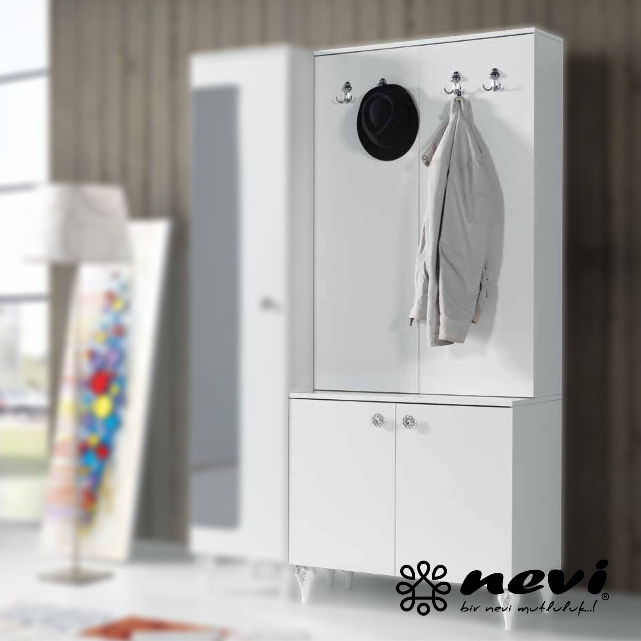 Isabella Hall Stand 90cm (NV-ISA-VST004) - Allora Pan Home
