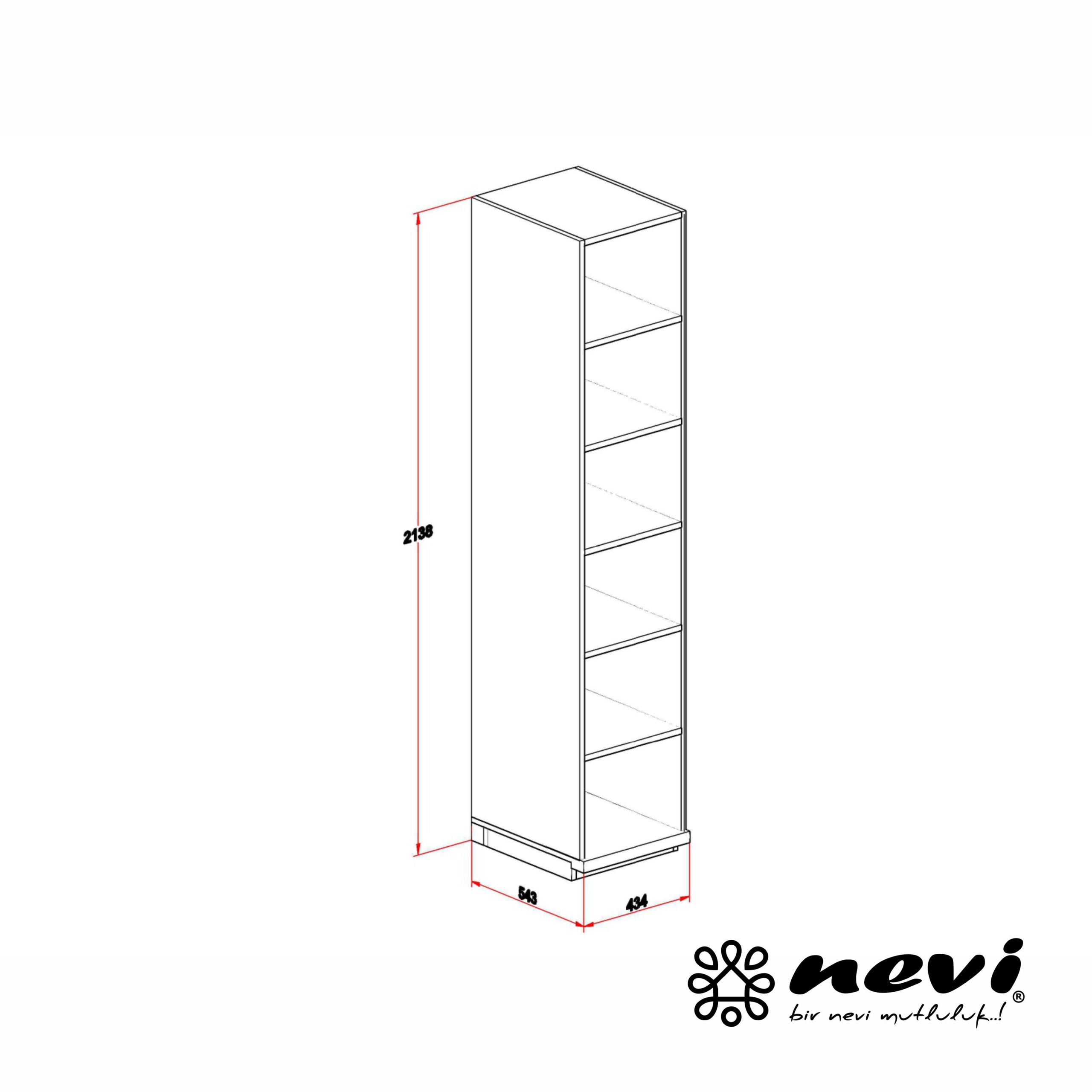 Estia 1 Door Wardrobe 45cm (NV-EST-EST01) - Allora Pan Home