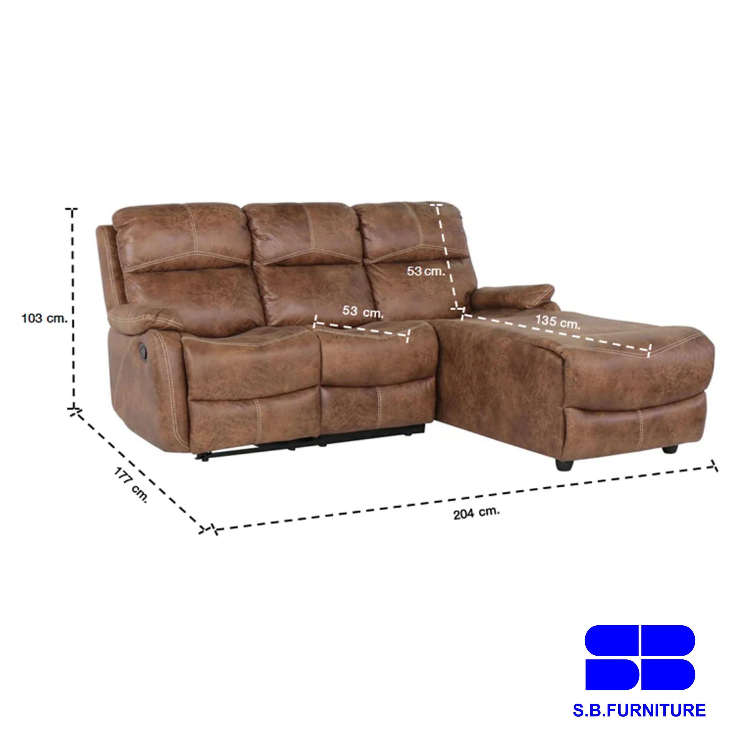 Masko 3 Seat Recliner (LS-MASKO) - Allora Pan Home