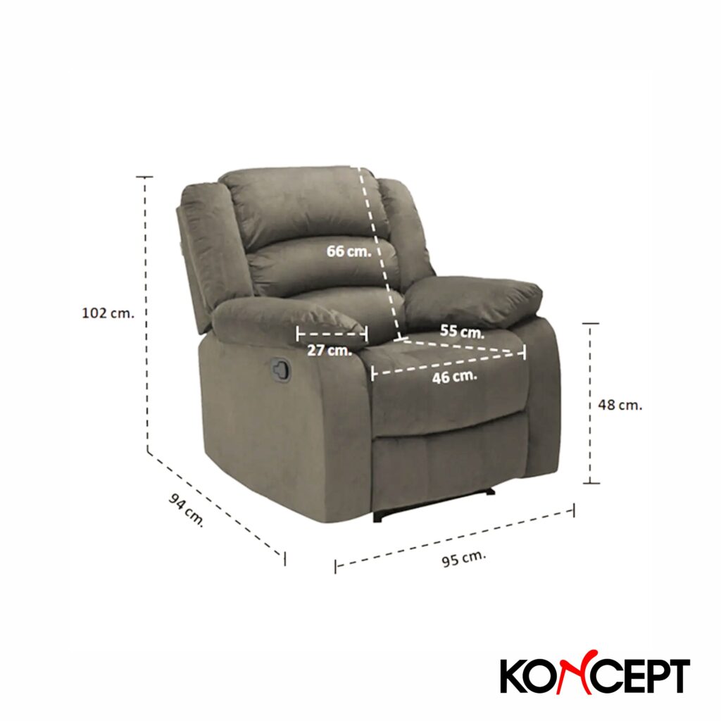 Zhane Recliner (LS-ZHANE-1S) - Allora Pan Home