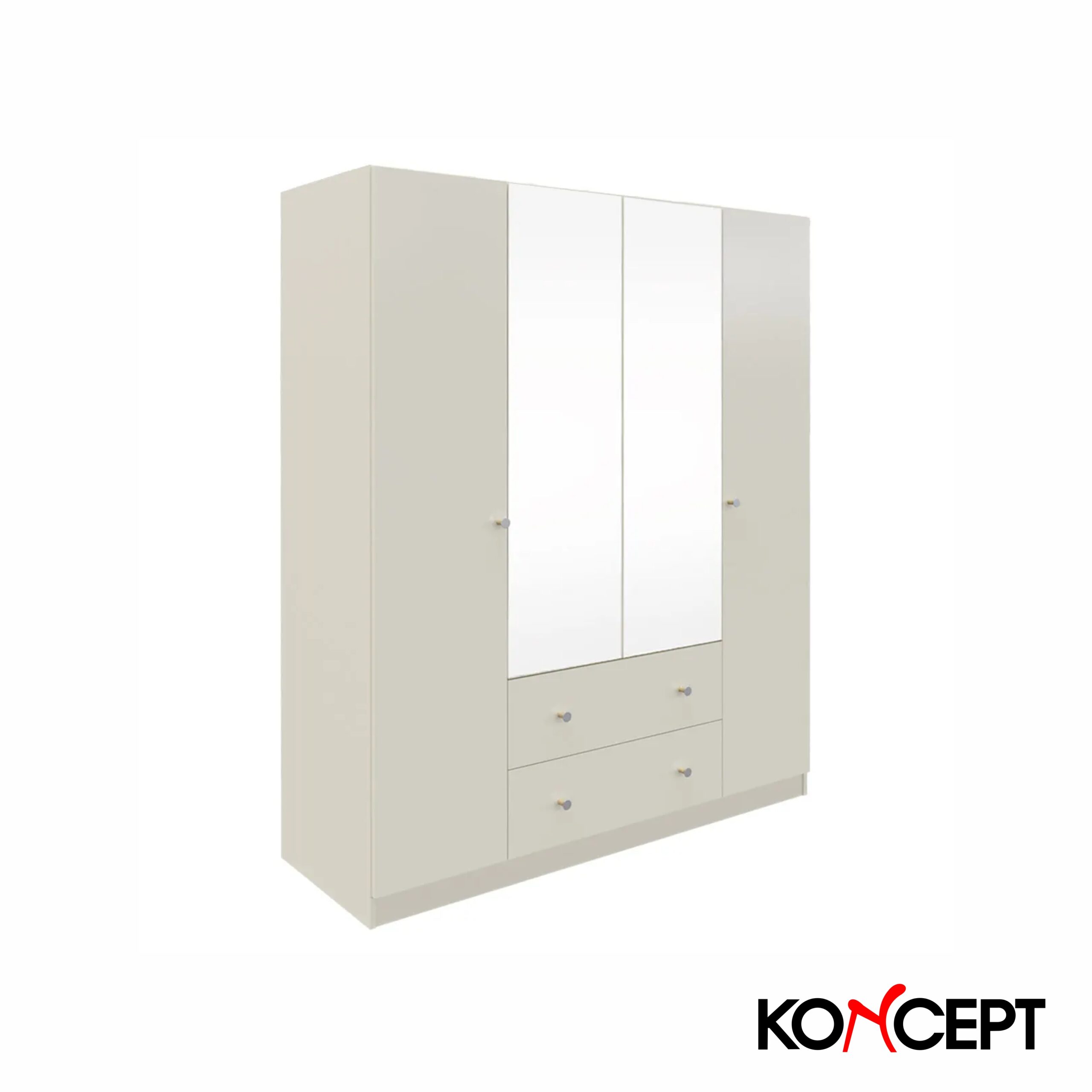 Blanca 4 Door Wardrobe 160cm (BLC-WESC1602DW) - Allora Pan Home