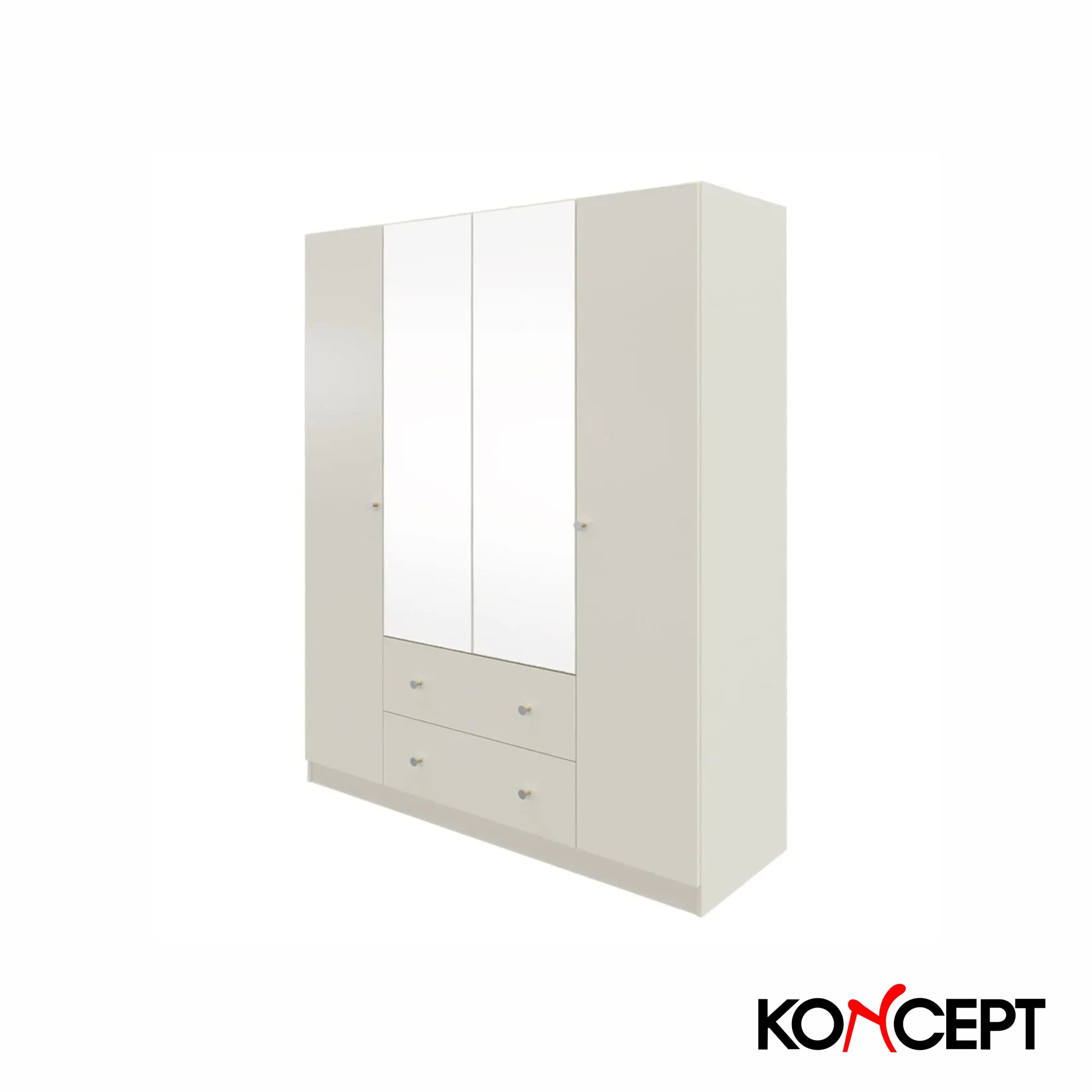 Blanca 4 Door Wardrobe 160cm (BLC-WESC1602DW) - Allora Pan Home