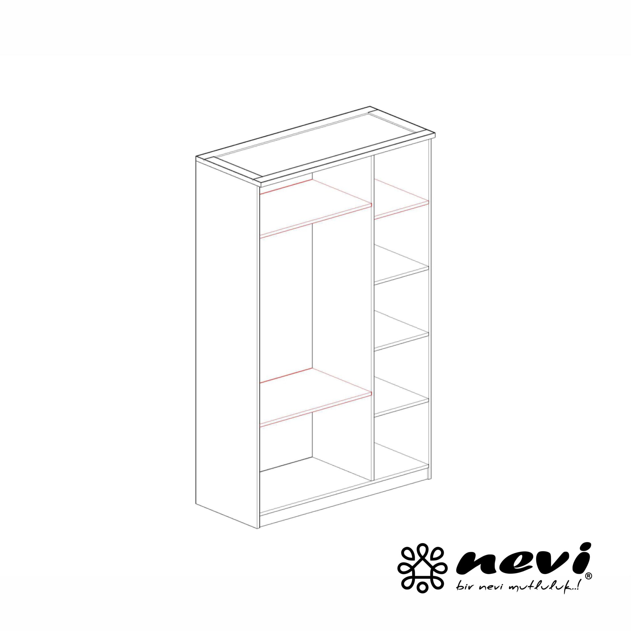 Capris 3 Door Wardrobe 125cm (NV-CPR-CPR04) - Allora Pan Home